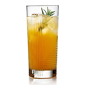 Libbey Cut Cocktails Passage Tumbler Glasses, 15.75-ounce, Set of 4