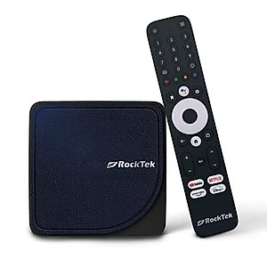 RockTek G2 4K Andriod TV 11.0 Streaming Box, Netflix & Google Certified TV Box with Google Assistant; HDR Movies, Dolby Vision-Atomos, WiFi 6 & Bluetooth 5 with Amlogic S905X4-K, 4GB DDR4 + 32GB eMMC