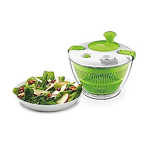 Cuisinart Large Spin Stop Salad Spinner- Wash, Spin & Dry Salad Greens, Fruits & Vegetables, 5qt, CTG-00-SAS1