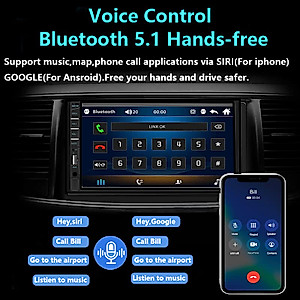 Double Din Car Stereo Compatible with Apple Carplay and Android Auto, 7 inch HD Touchscreen Car Radio Car Audio Receivers, Bluetooth, Backup Camera, Mirror Link, USB/AUX/TF/Subwoofer, FM Radio