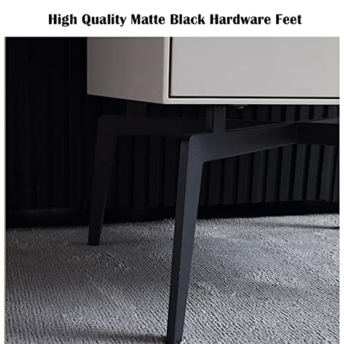 Bedside Table Bedroom Bedside Wood Single Drawer Tall End Table with Metal Legs Large Capacity Storage Cabinet Modern Style Furniture for Bedroom Living Room 19" H Night Stand (Color : B)