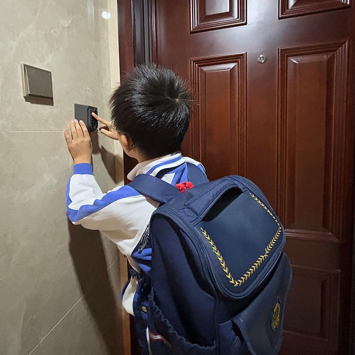 Key Lock Box for Outside Wall Mount, Waterproof Spare Key Storage Box, 10-digits Combination Lockbox Push Button Key Keeper Box for Home Indoor & Outdoor Realtors Landlord Property Management