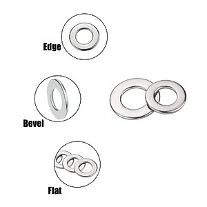 DYWISHKEY 700 Pieces 9 Sizes Stainless Steel Flat Washers Assortment Kit (M2 M2.5 M3 M4 M5 M6 M8 M10 M12)