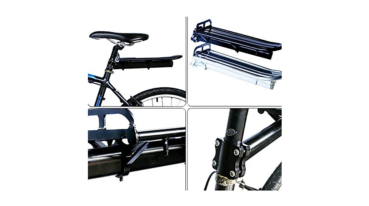 KUYYFDS,Bike Rack Bicycle Aluminum Touring Carrier Frame Mounted for ...