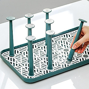 TOPINCN Cup Drying Rack, Bottle Drying Rack Stand Cup Drying Rack with Drain Tray Mug Tree Holder Bottle Drainer Stand for Kitchen (#2)