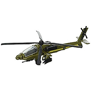 Hot Wings Planes AH-64 Apache with Connectible Runway,Green