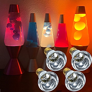 Upgraded Light Bulbs for Lava Lamps 25W 4 Pack Used in Light Bulb Bedroom and Office, 120v 25watt R12 R39 E17 Reflector Bulbs