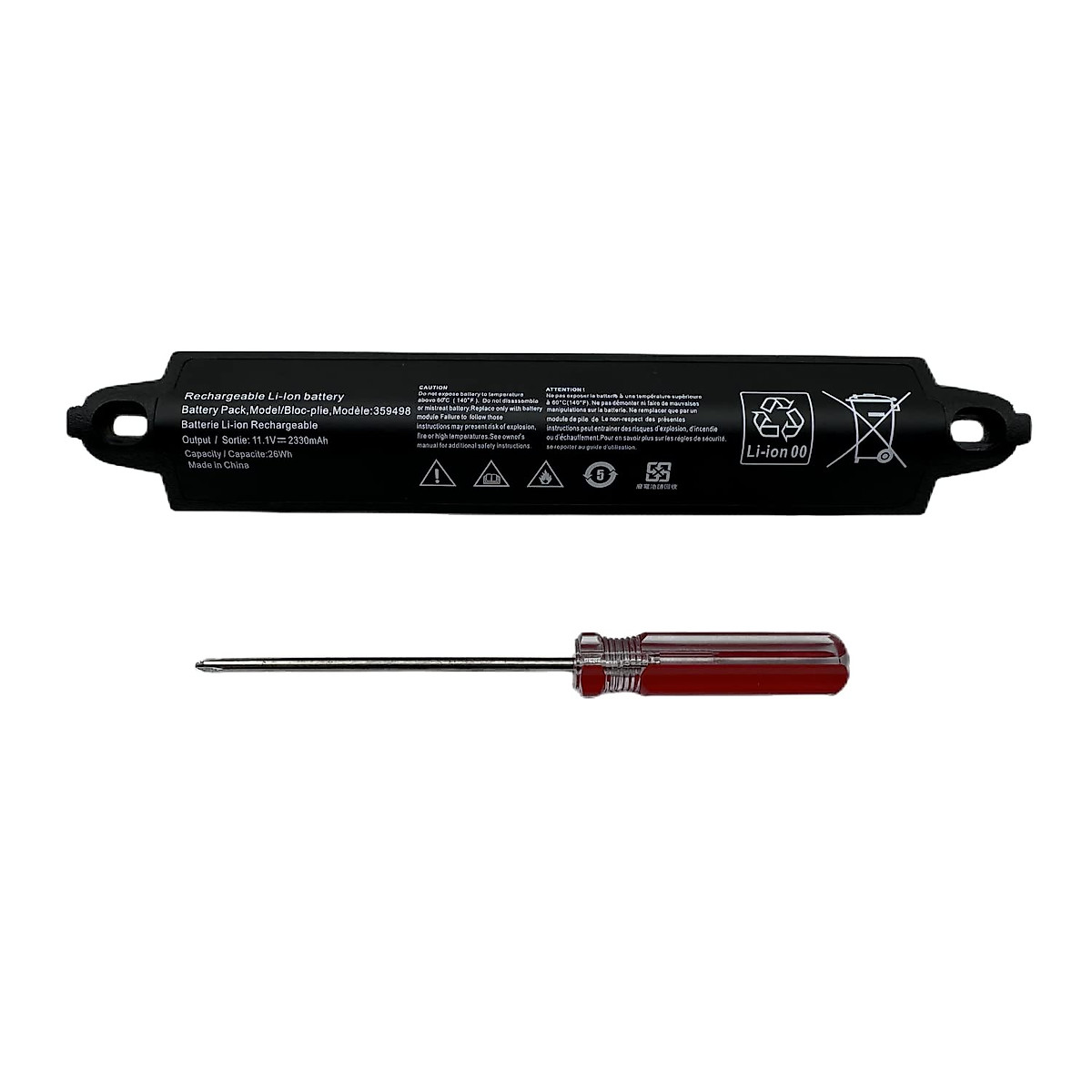 Aluo 359498 New Battery Compatable with Bose SoundLink Bluetooth Speaker III Bose SoundLink II SoundTouch Protable 330105 330105A 330107 330107A 404600 359495 11.1V 2330mAh