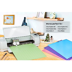 Gwybkq Cutting Mat for Cricut Maker 3/Maker/Explore 3/Air 2/Air/One 8 Pack 12x12 VarietyGrip Cut Replacement Accessories Green/Blue/Purple/Pink Card Adhesive Sticky Pads