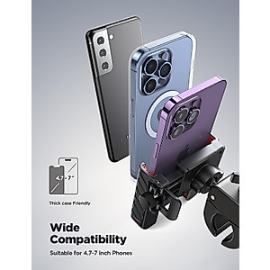 JOYROOM Motorcycle Bike Phone Mount Holder Bicycle Handlebar Cell Phone Mount - Stroller Scooter Phone for iPhone Samsung Galaxy 4.7''-7'' Cellphones - Motorcycle Mountain Bike Accessories