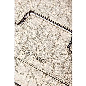 Calvin Klein Monogram Flap Crossbody Vanilla/Khaki/Modern Taupe One Size