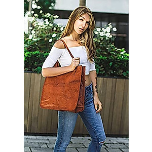 Leather Vintage Gypsy bag Vintage tote bag shoulder bag Women leather top handlebags Leather bags for women