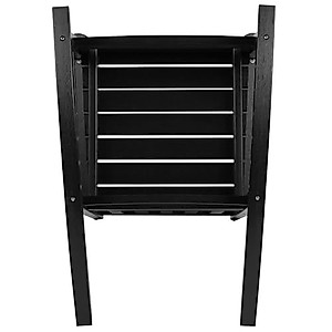 Flash Furniture Winston All-Weather Poly Resin Rocking Chair in Black