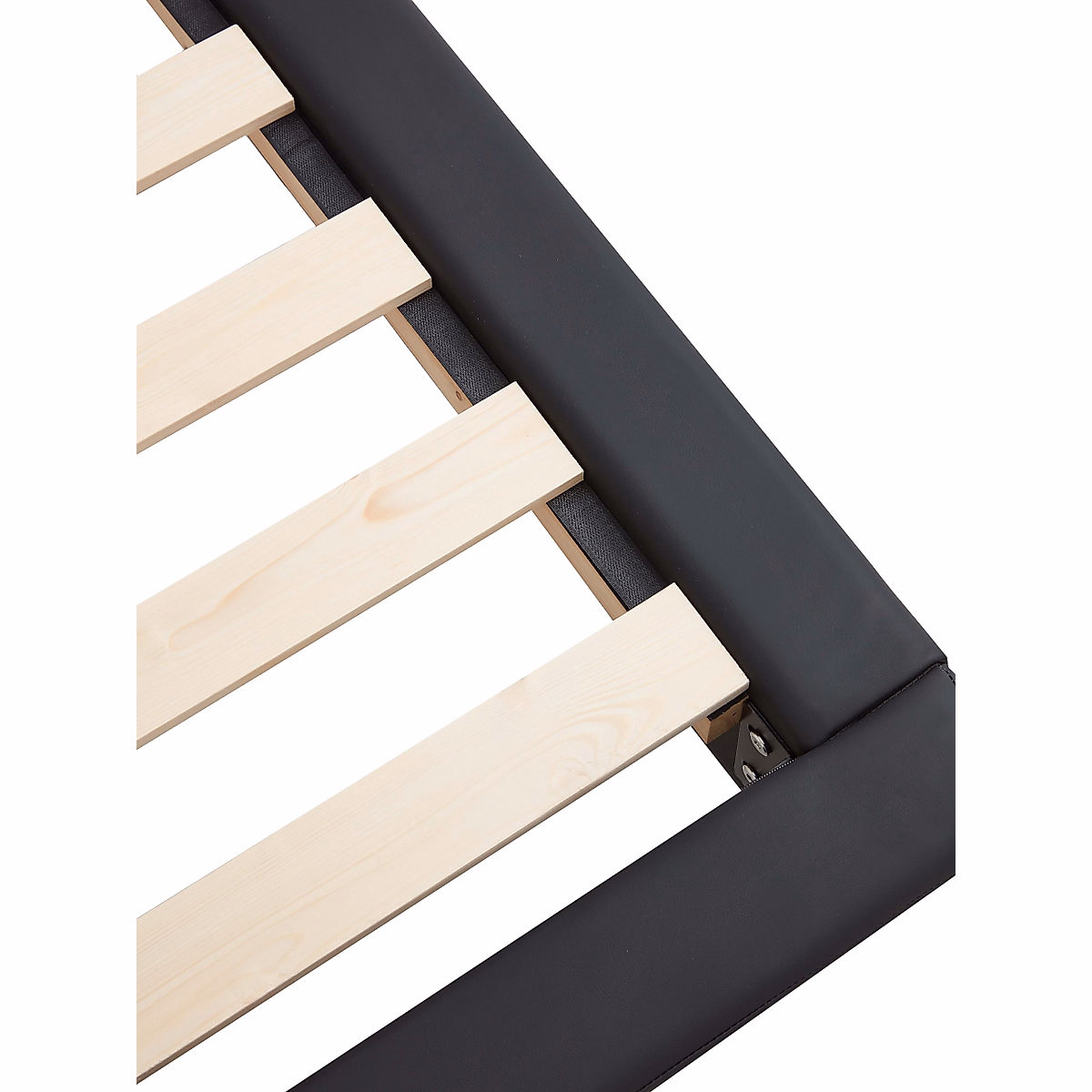 Jintop Full Size Upholstered Platform Bed with Sensor Light and Ergonomic Design Backrests,Floating Style Bed Frame w/ 12 Slat Support,for Kid Teen Adult,Black