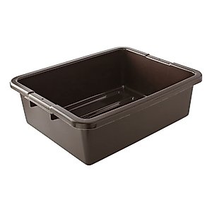 Rubbermaid Commercial Products FG335192BRN Food Service Bus/Utility Tote Box, 7 1/8 gal, Brown