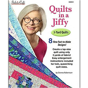 Quilts in a Jiffy - 3 Yard Quilts by Donna Robertson for Fabric Cafe,Brown