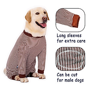 Axcimond Dog Bodysuit Post Surgery Dog Onesie with Zipper Full Body Dog Pajamas Large Medium Dog Shedding Suit Surgical Suit for Dogs Female/Male Dog Surgery Suit Recovery Suit after Surgery Spay Suit