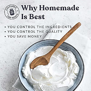 Cultures for Health Bulgarian Yogurt Starter Culture | 2 Packets Dehydrated Heirloom Culture | Make Delicious, Creamy Smoothies, Salad Dressing, Musaka, & More | Gluten Free, Non-GMO Probiotic Yogurt