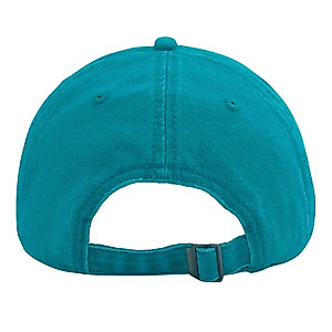 YEANIY Vintage Washed Cotton Lake Blue Baseball Caps Adjustable Unstructured Soft Blank Casual Dad Ball Hats for Men Women