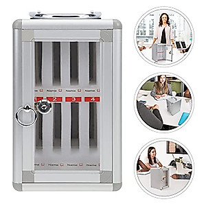 Smartphon Clear Cell Phone Locker Box: Mobile Phone Jail 8- Slots Cell Phones Prison Safe Smartphone Holder case for Classroom Home Table Office Kids Storage Box