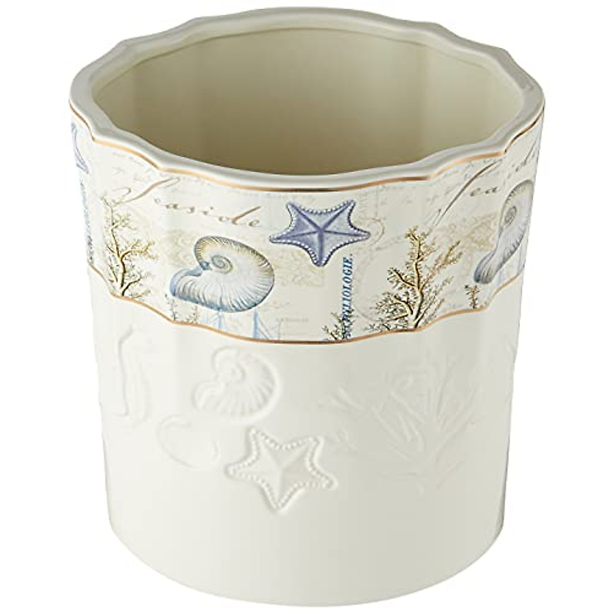 Avanti Linens - Waste Basket, Guest Bathroom Essentials, Nautical Home Decor (Antigua Collection)