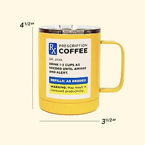 Wild Eye Designs Insulated Insulated Stainless Steel Double Wall Mug with Lid - RX Style 14 Fluid Oz