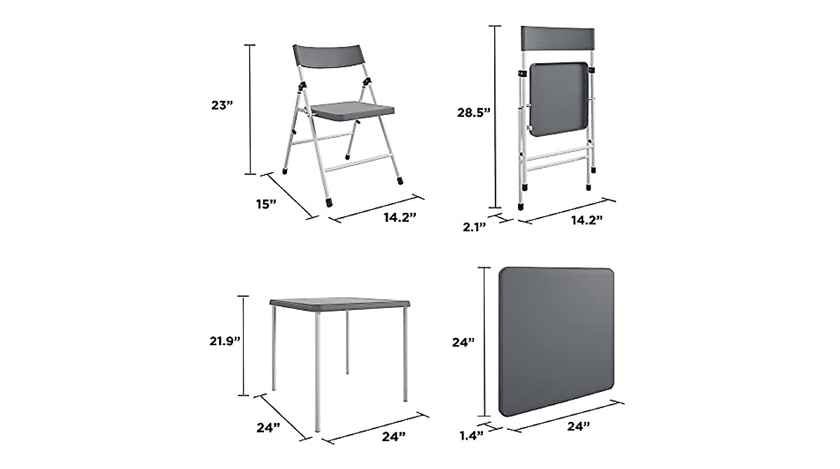 COSCO Kids 3-Piece Activity Set - Folding Table & Chairs