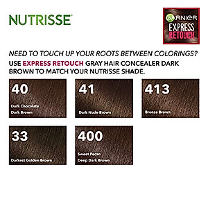 Garnier Hair Color Express Retouch Gray Hair Concealer, Dark Brown Root Touch Up, 1 Count