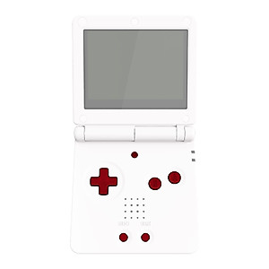 eXtremeRate Scarlet Red Custom Full Set Buttons for Gameboy Advance SP, Replacement A B L R Button Power On Off Volume Button D-pad Key for GBA SP Console - Console NOT Included