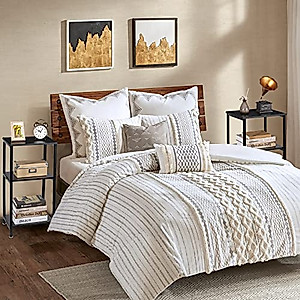 MOOACE Tall Side Table, 3 Tier End Table, Side Table with Storage Shelf for Bedroom Living Room, Small Nightstand for Small Spaces, Black