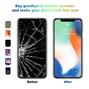 EFAITHFIX for iPhone X Screen Replacement OLED [NOT LCD] 5.8 Inch Display Digitizer 3D Touch Screen Frame Assembly with Repair Tools Kit Waterproof Adhesive Tempered Glass for Model A1865/A1901/A1902