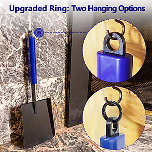 CKLT 15in Fireplace Shovel Ash Shovel for Fire Pit Fireplace Scoop Charcoal Shovel Solid Iron Gardening Shovel Fireplace Tools for Outdoor Fire Pit Indoor Fireplace Solo Stove