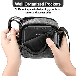 CaSZLUTION Travel Case Replacement for NETGEAR Nighthawk M5 5G Mobile Hotspot with WiFi 6 (MR5200, MR5100)/ M6 (MR6110)/ M6 Pro (MR6500)/ Mobile Hotspot 4G LTE Router MR1100 Storage Bag - Case Only
