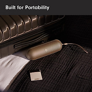 Beats Pill - Bluetooth Speaker and Portable Wireless Charger via USB-C - Up to 24 Hours Battery Life, IP67 Water Resistant, Apple & Android Compatible, Built-in Microphone – Campagne Gold (Renewed)