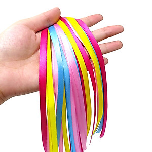 Honbay 1 Pair of Colorful Bike and Scooter Handlebar Streamers (A)