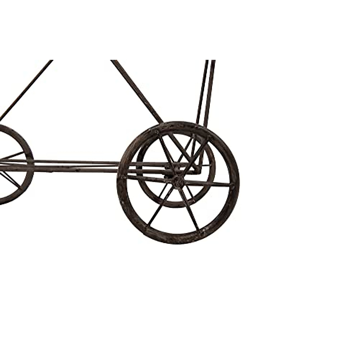 Creative Co-op Vintage Metal Laundry Basket with Wheels 25" x 15" x 26 3/4" (W x D x H)