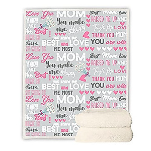 Juirnost Gift for Mom,Mom Birthday Gifts,, Gifts for Mom from Daughter,to My Mum Gifts,Mom Throw Blanket,Birthday Gifts for Mom,Mother Gifts for Sofa Bedding Living Room 50X60inch