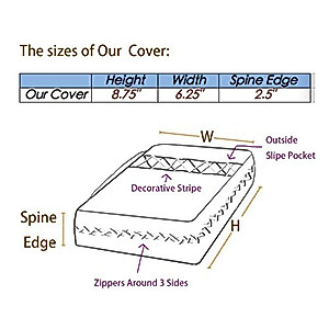 DIWI Quilted Bible Cover Medium Sizes 8.75 X 6.25 X 2.5 Inches Good Book Case (M, C1 Green Fence)