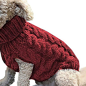 HonpraD Small Dog Warm Clothes Polyestercute Small Puppy Clothes Male Fleece Vest Pullover Warm Jacket Cold Weather Pet Sweater