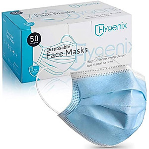 Hygenix 3ply Disposable Face Masks PFE 99% Filter Quality Tested by a US lab (Pack of 50 Pcs)