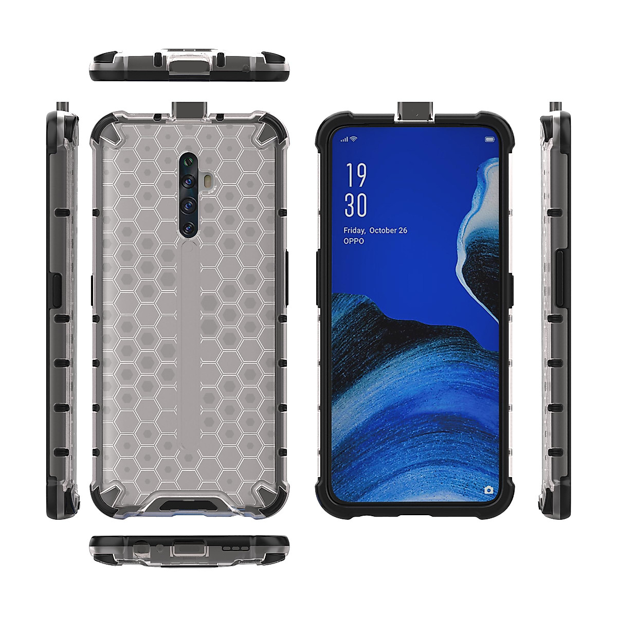Case for Oppo Reno2 Z Case Compatible with Case for Oppo Reno2 Z TPU+PC Phone Case Cover White