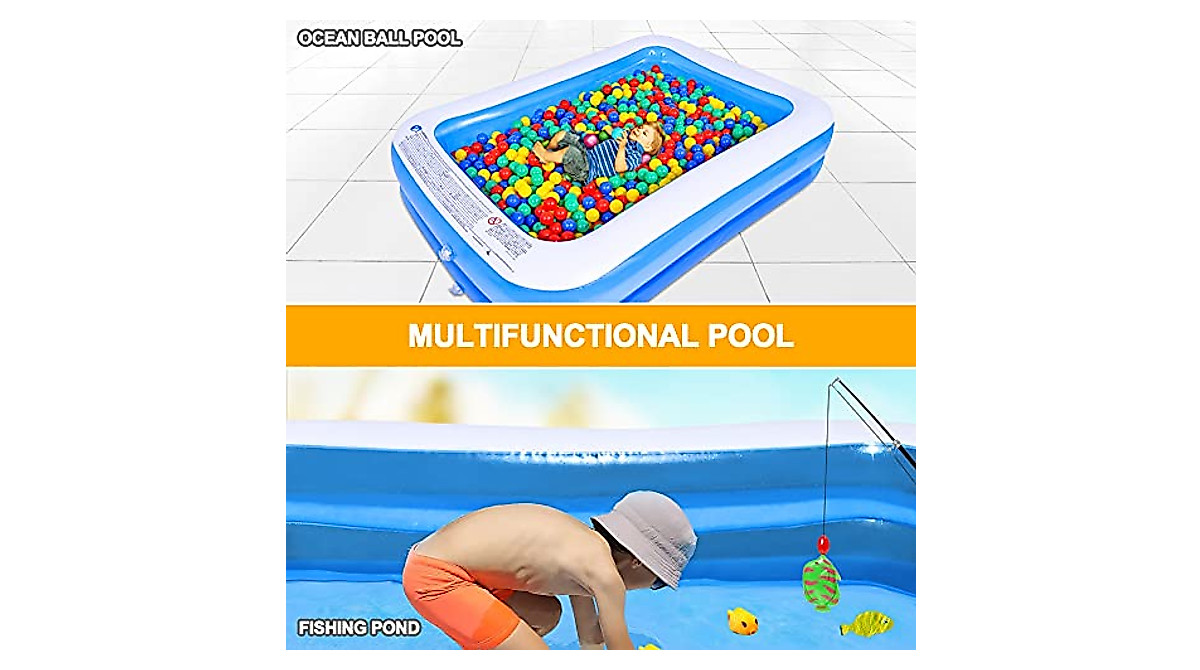 ACETOP Family Inflatable Pool - Durable & Easy Setup Fun!