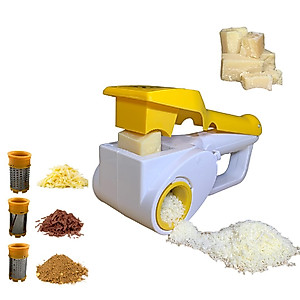 Electric Cheese Grater - Portable, Effortless, Battery Operated, Rechargeable, Cordless | Handheld With Handle, Commercial Parmesan, Vegetable And Chocolate Slicer and Shredder Machine | Nuts Grinder