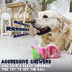 ZENAPOKI Dog Toys for Aggressive Chewers (3in1) - Squeaky Dog Toys Interactive - Dog Toys for Medium Dogs, Large & Small Breeds - Puppy Teething Chew Dog Toy - Juguetes Perros - Grey