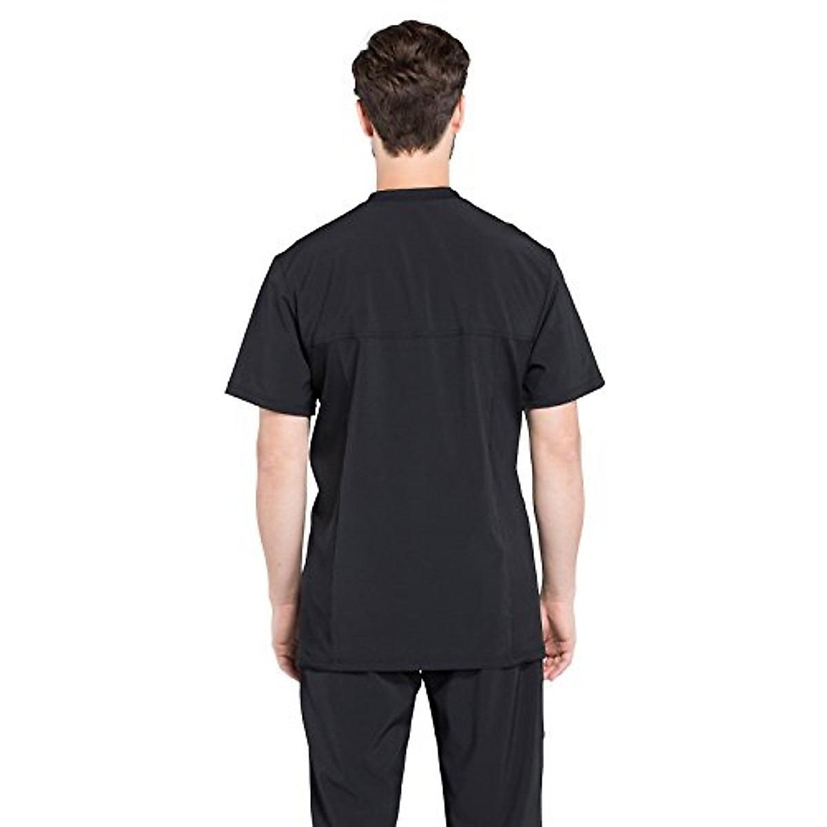 Cherokee Infinity Men Scrubs Top Tuckable V-Neck CK910A, L, Black