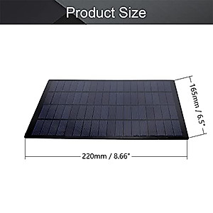 Fielect 18V 5W Polycrystalline Mini Solar Panel Module DIY for Light Toys Charger 165x220mm 1Pcs