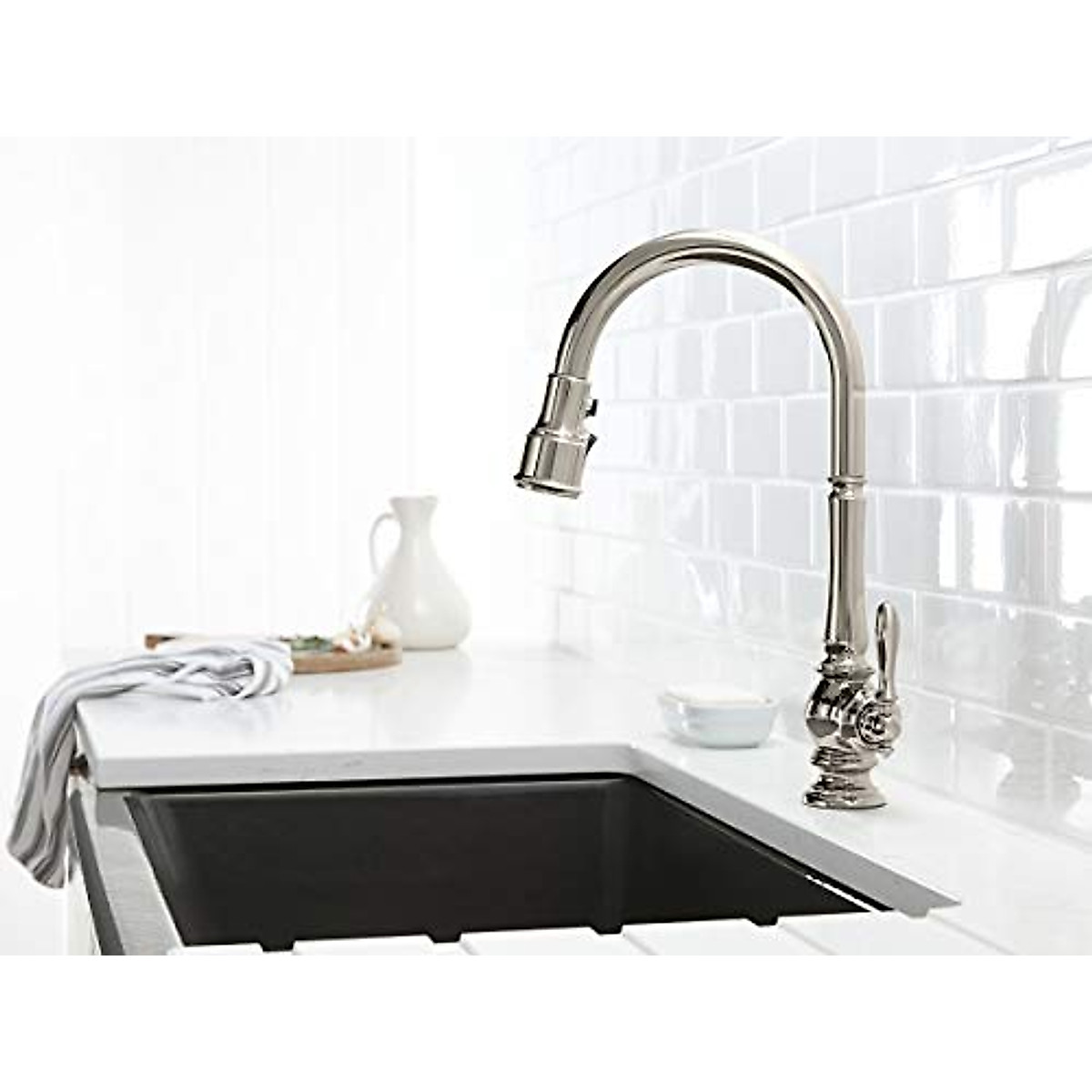 KOHLER 99259-VS Artifacts Kitchen Faucet, 17.63 x 4.31 x 8.50 inches, Vibrant Stainless
