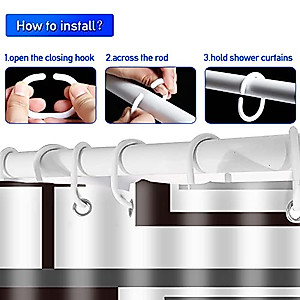 KINUUIS 4PC Dark Grey Bathroom Shower Curtain Sets Modern Minimalist Art Bathroom Sets Light Gray and Black Bathroom Sets with Rugs and Accessories Geometric Shower Curtain for Bathroom Decoration