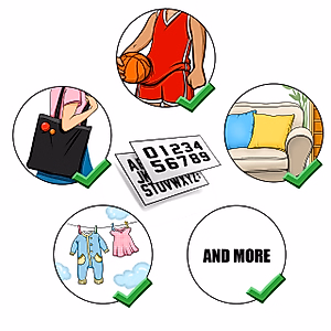 Fanbrilliant Total 64 Pieces 3 Inch Iron On Letters & 3 Inch Numbers Total 64 Pieces Double A to Z Iron On Transfer Letters for Sport Jersyes T Shirts Team Name Patches (Green)