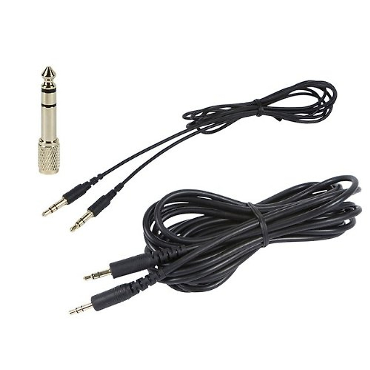 Monoprice Premium Hi-Fi DJ Style Over-The-Ear Pro Headphones with A Single-Button Inline Microphone/Controller - Black